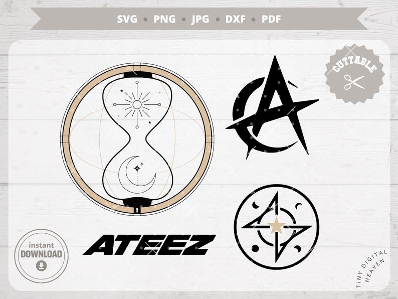 ATEEZ | Svg | Png | Jpg | Dxf | Pdf | Ateez Customised Logos | Atiny ...