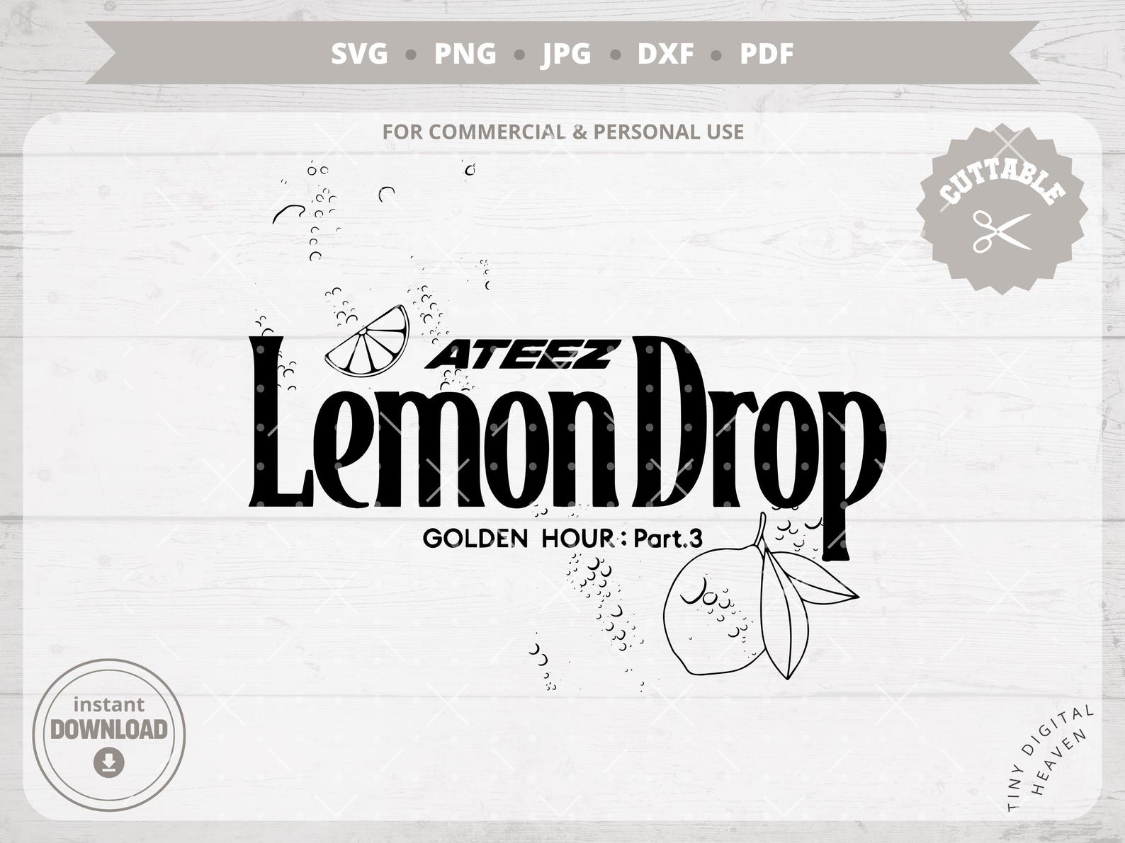 ATEEZ | Svg | Png | Jpg | Dxf | Pdf | Lemon Drop | ATINY | Kpop Sticker ...