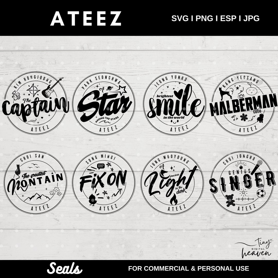 ATEEZ Svg Png Vector Seals ATINY Digital Printable Graphic Design - Etsy