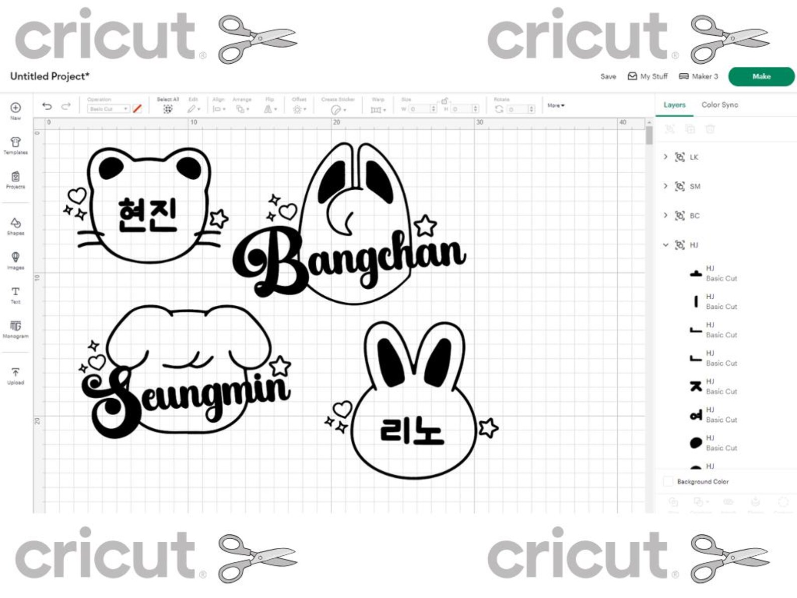 Stray Kids Names SVG | Kpop Decal, Hangul (digital) - Etsy