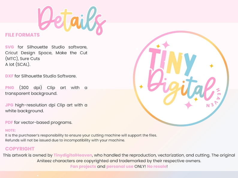 Aniteez Face Decal: ATEEZ Kpop Sticker, Cricut & Silhouette Vector ...