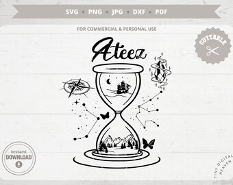 ATEEZ Svg Png Jpg Dxf Pdf the Cromer ATINY Kpop Sticker Decal Vector ...