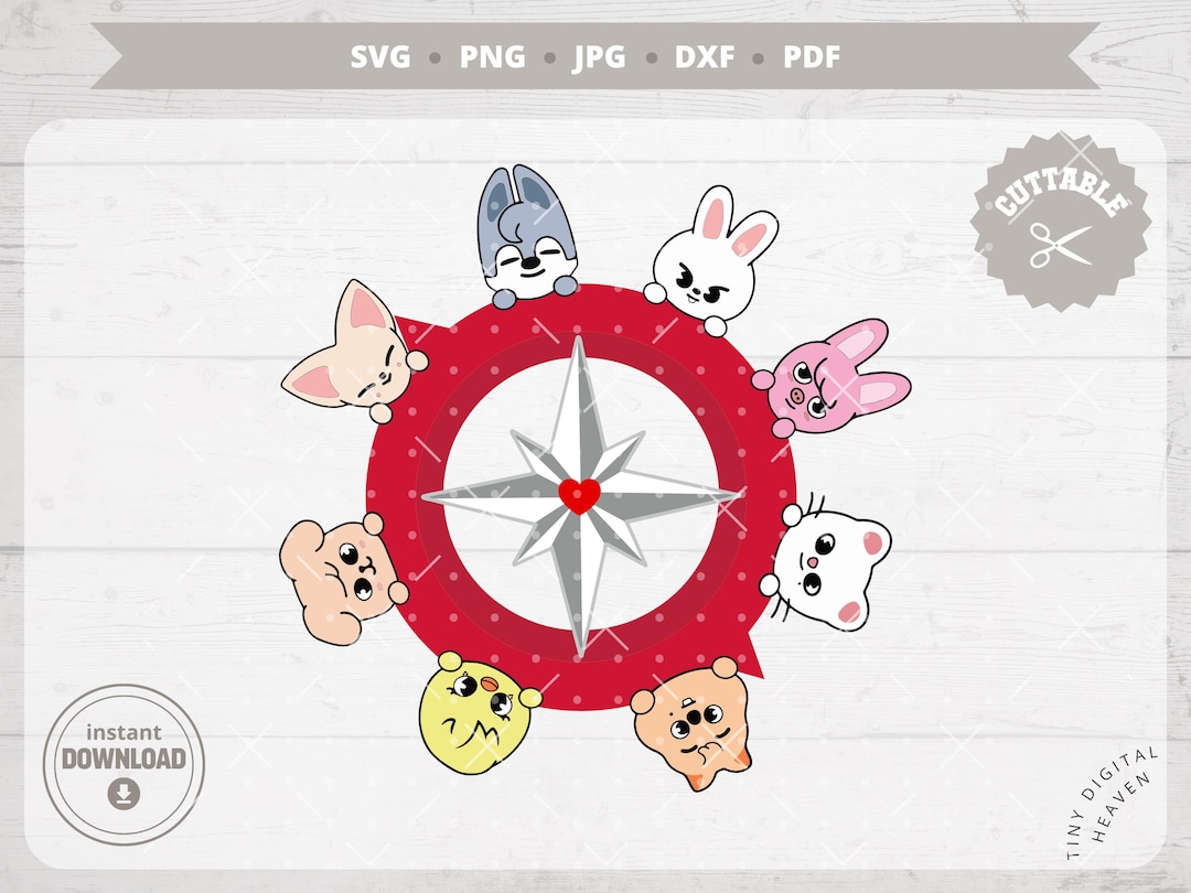 STRAY KIDS | Svg | Png | Jpg | Dxf | Pdf | Skzoo Compass | STAY | Kpop ...