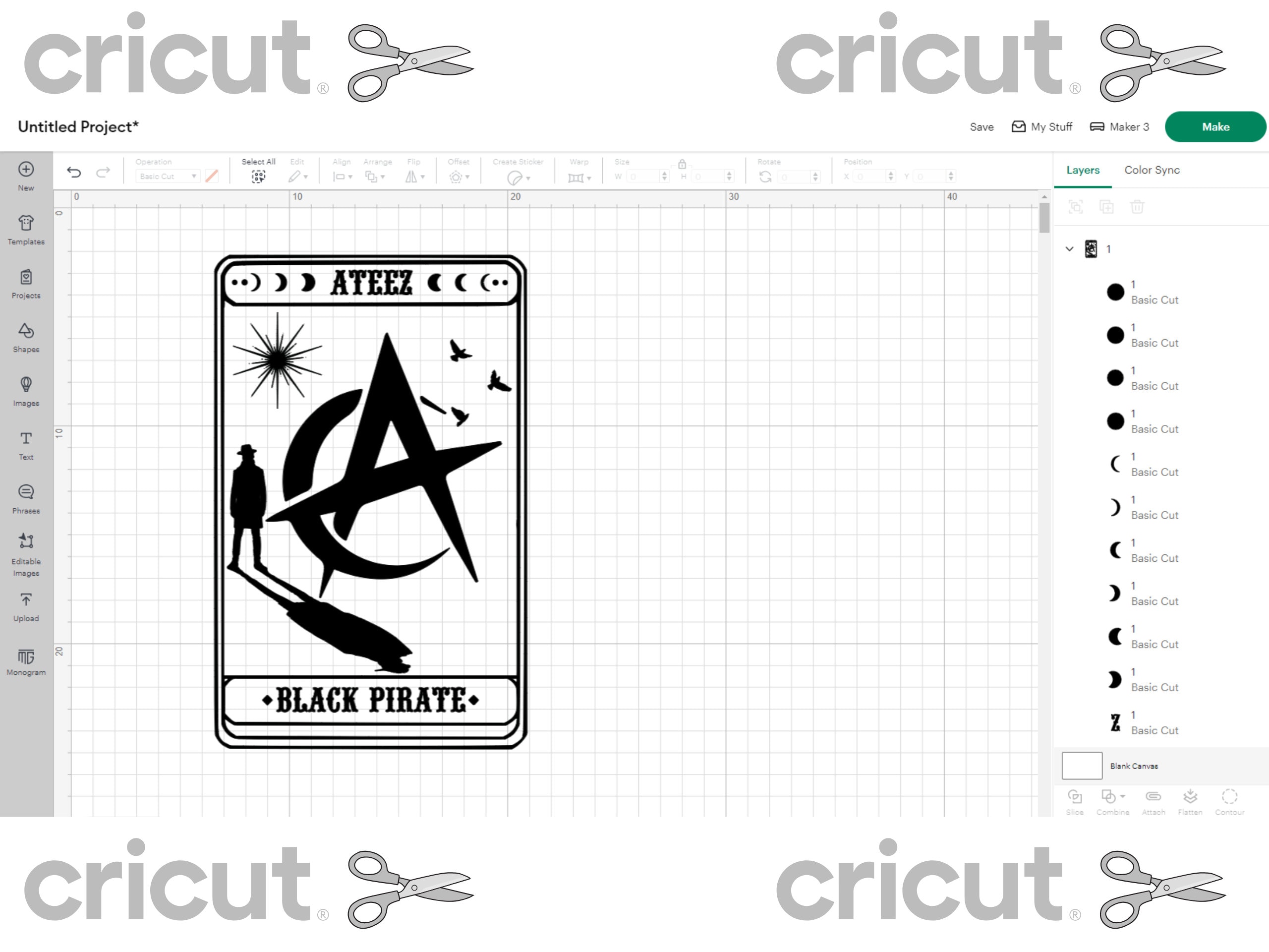 ATEEZ | Svg | Png | Jpg | Dxf | Pdf | Storyline | Black Pirate | ATINY ...