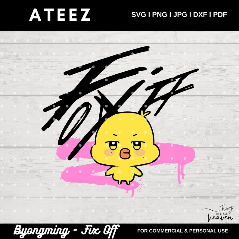 ATEEZ Svg Png Jpg Dxf Pdf Byongming Fix off ATINY Digital Printable ...