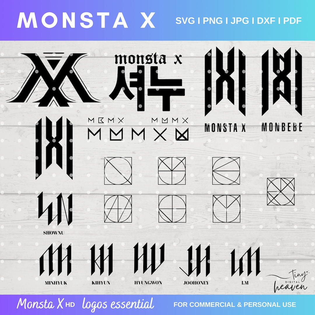 MONSTA X Svg Png Jpg Dxf Pdf Monsta X Logos Monbebe Kpop Sticker Decal ...