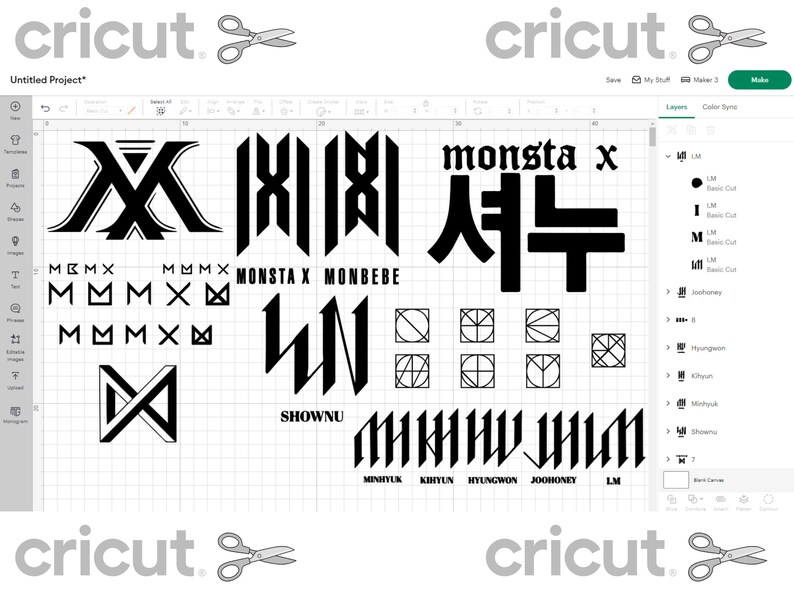 MONSTA X Svg Png Jpg Dxf Pdf Monsta X Logos Monbebe Kpop Sticker Decal ...