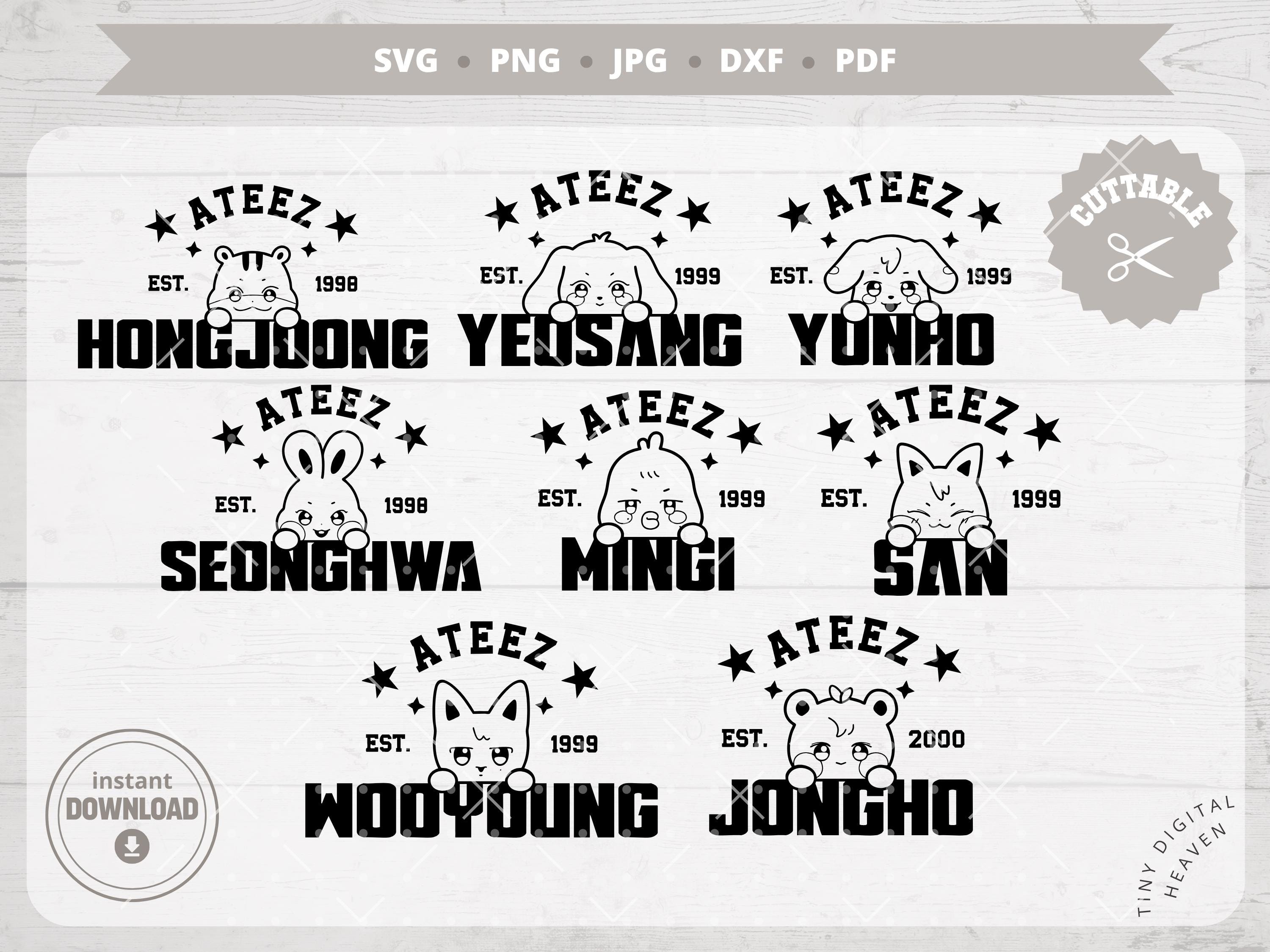 ATEEZ | Svg | Png | Jpg | Dxf | Pdf | Aniuniversity's Stars | ATINY ...