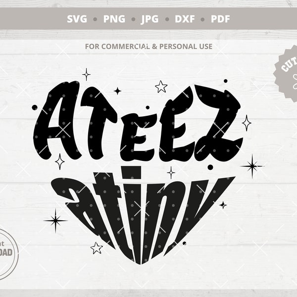 ATEEZ Svg Png Jpg Dxf Pdf the Cromer ATINY Kpop Sticker Decal Vector ...
