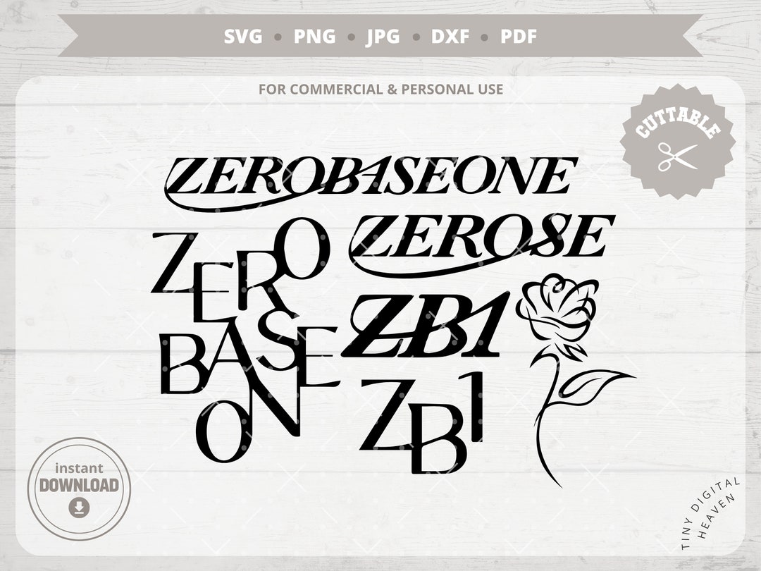 ZEROBASEONE Svg Png Jpg Dxf Pdf ZEROBASEONE Logos Zerose Kpop Sticker ...