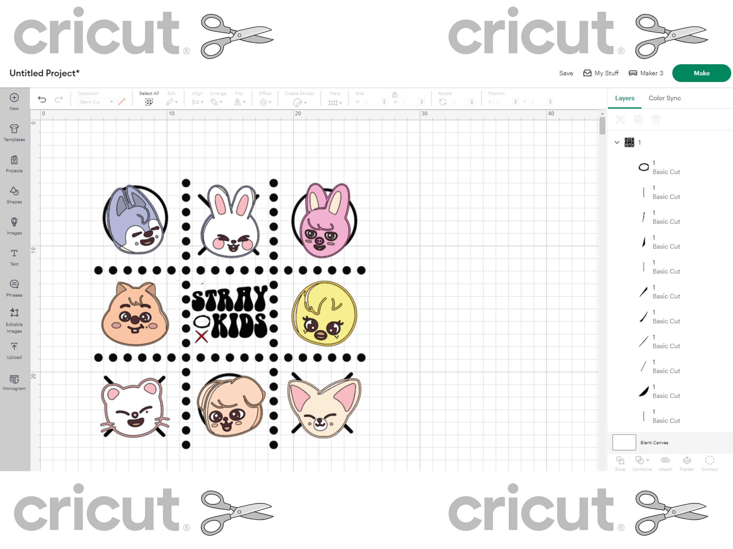STRAY KIDS Svg Png Jpg Dxf Pdf Tik Tak Toe Skzoo STAY Kpop Sticker ...