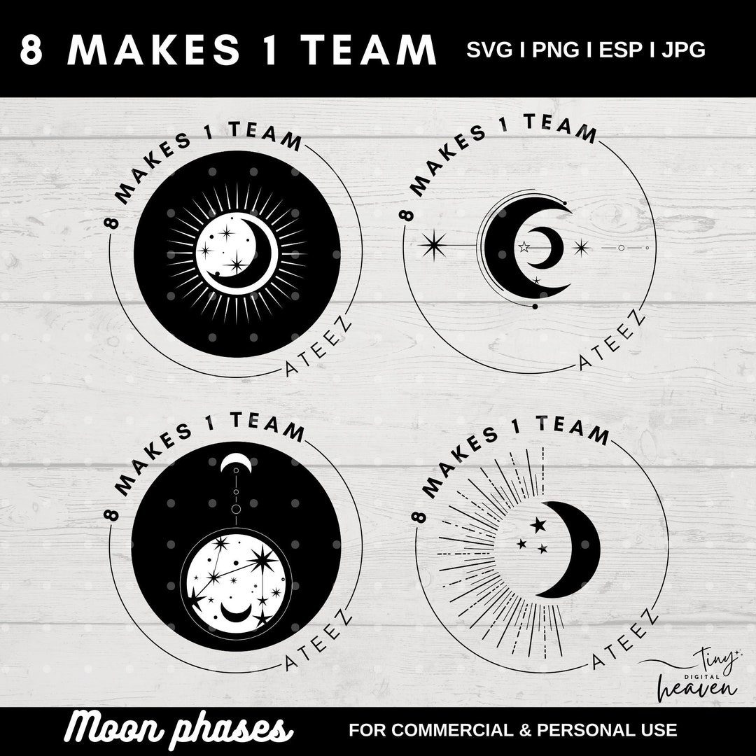 ATEEZ Svg Png Vector Moon Phases ATINY Digital Printable I Graphic ...