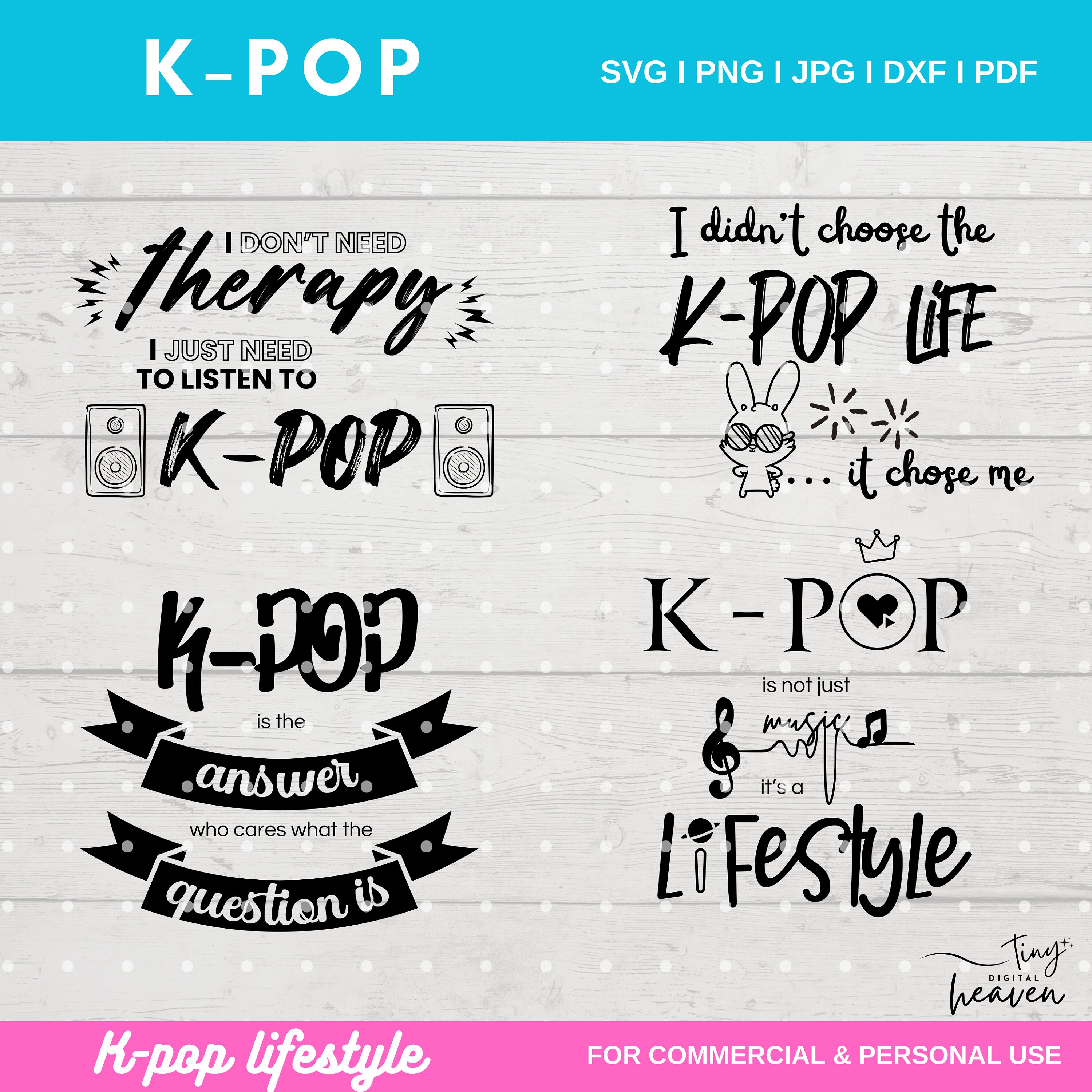 K-POP Svg Png Jpg Dxf Pdf K-pop Lifestyle Quotes Kpop Sticker Decal ...