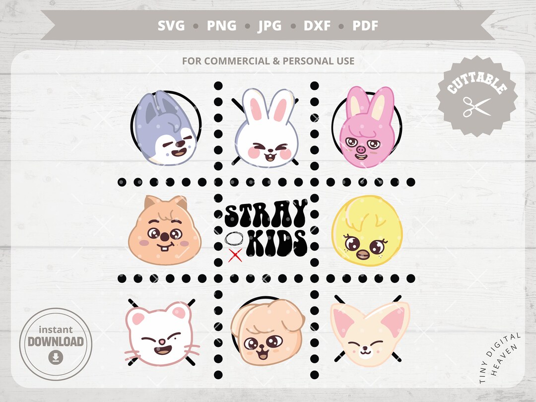 STRAY KIDS | Svg | Png | Jpg | Dxf | Pdf | Tik Tak Toe Skzoo | STAY ...
