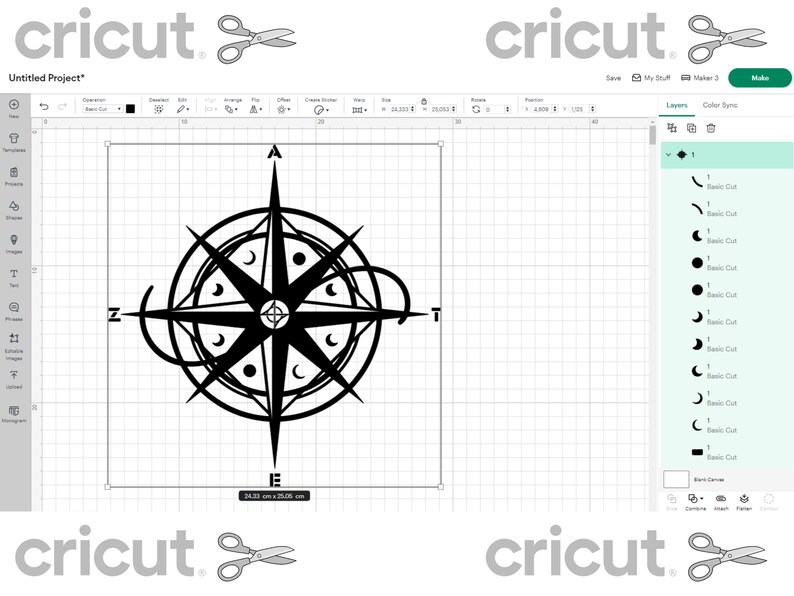 ATEEZ Compass Kpop Sticker Decal: Cricut & Silhouette Vector Files ...