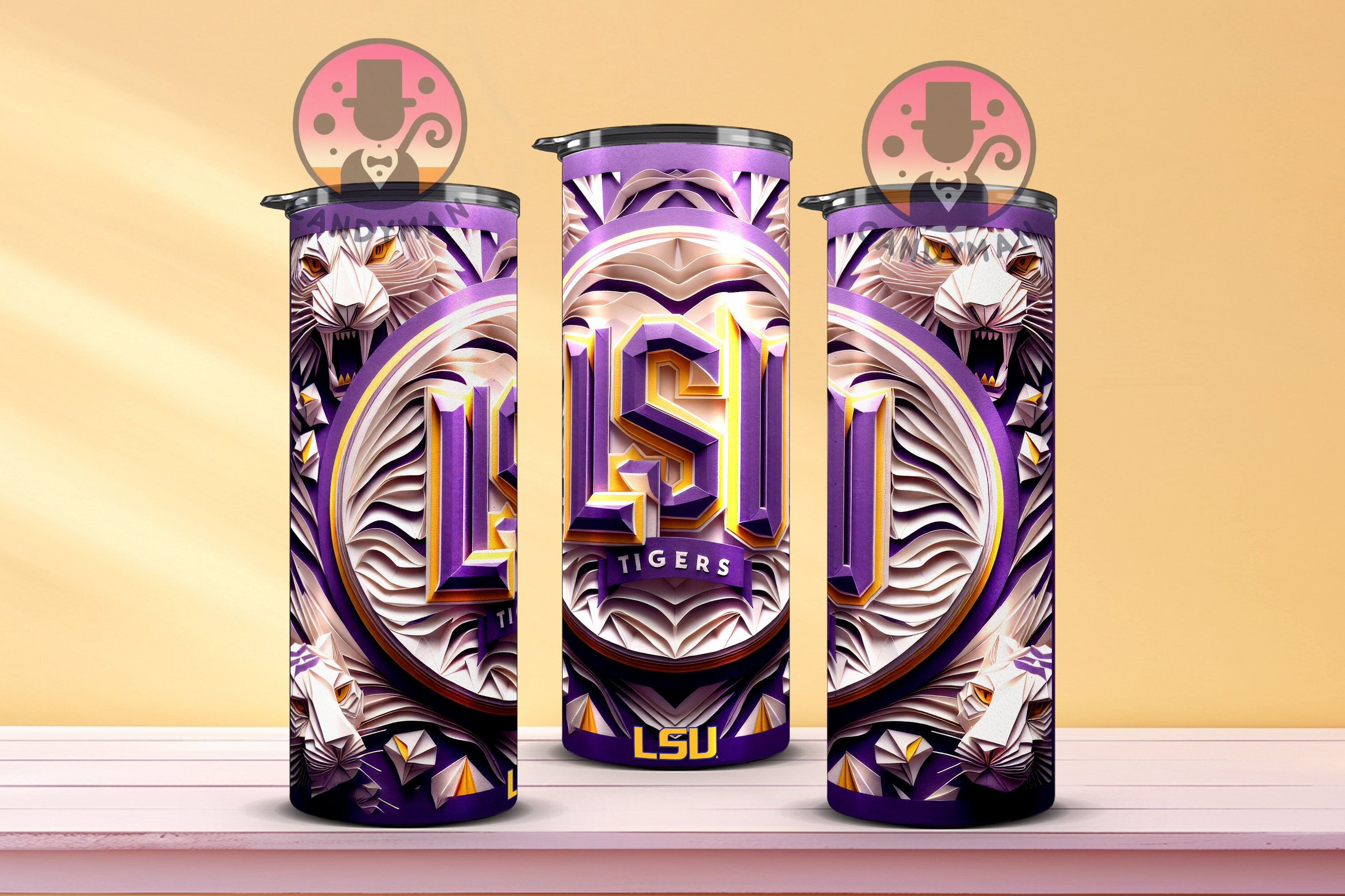 Lsu Tigers Tumbler Png Designs Sublimation Tumblers Wraps, 20 Oz ...