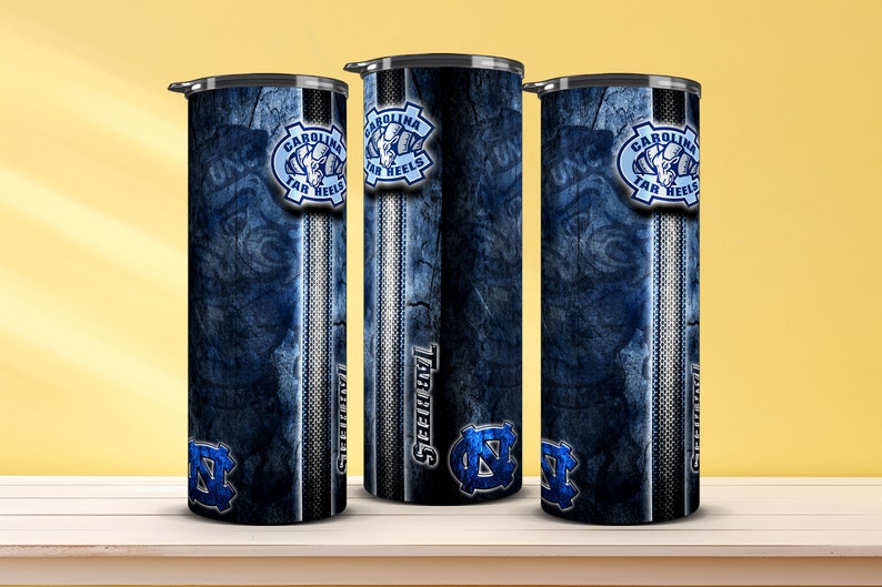 Tar Heels Skinny Tumbler Sublimation Designs, Tumbler Wrap, UNC ...