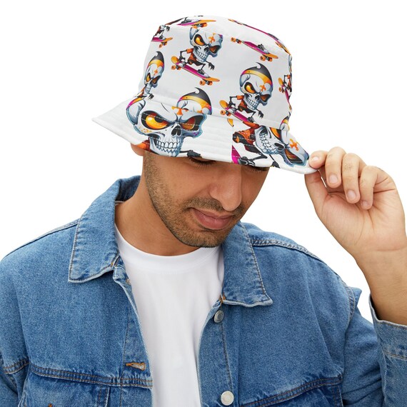 Buy Skater Bucket Hat Skateboarding Skull Shred Steez Steezy Sketer Boy Girl Grind Stoked Gnarly Online in India Etsy