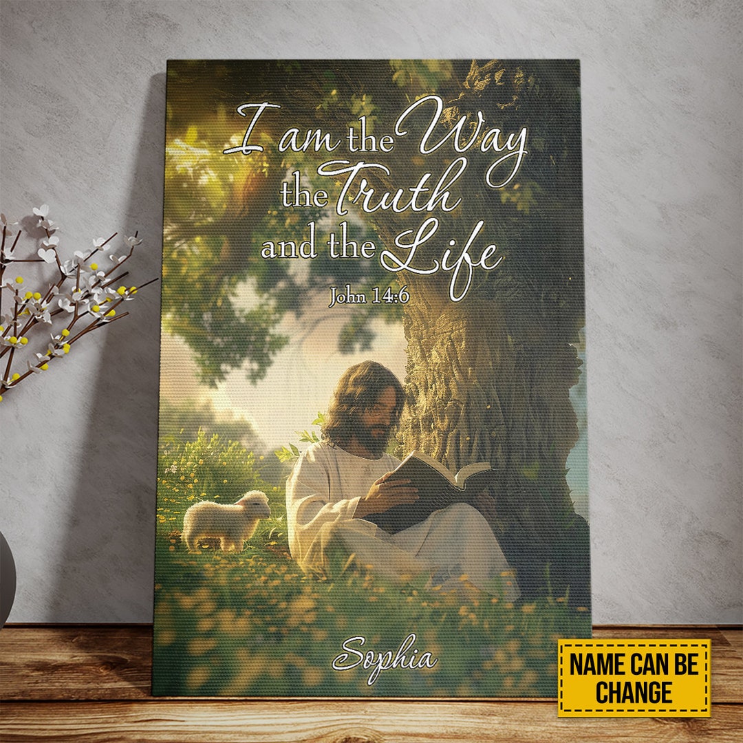 Teesdily Customized Jesus Reading Book Poster, Lamb of God Poster, I Am ...