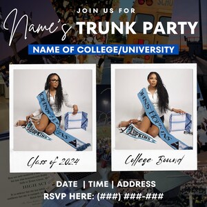 Digital Themed Trunk Party Invitation | Graduation Party Invitation ...