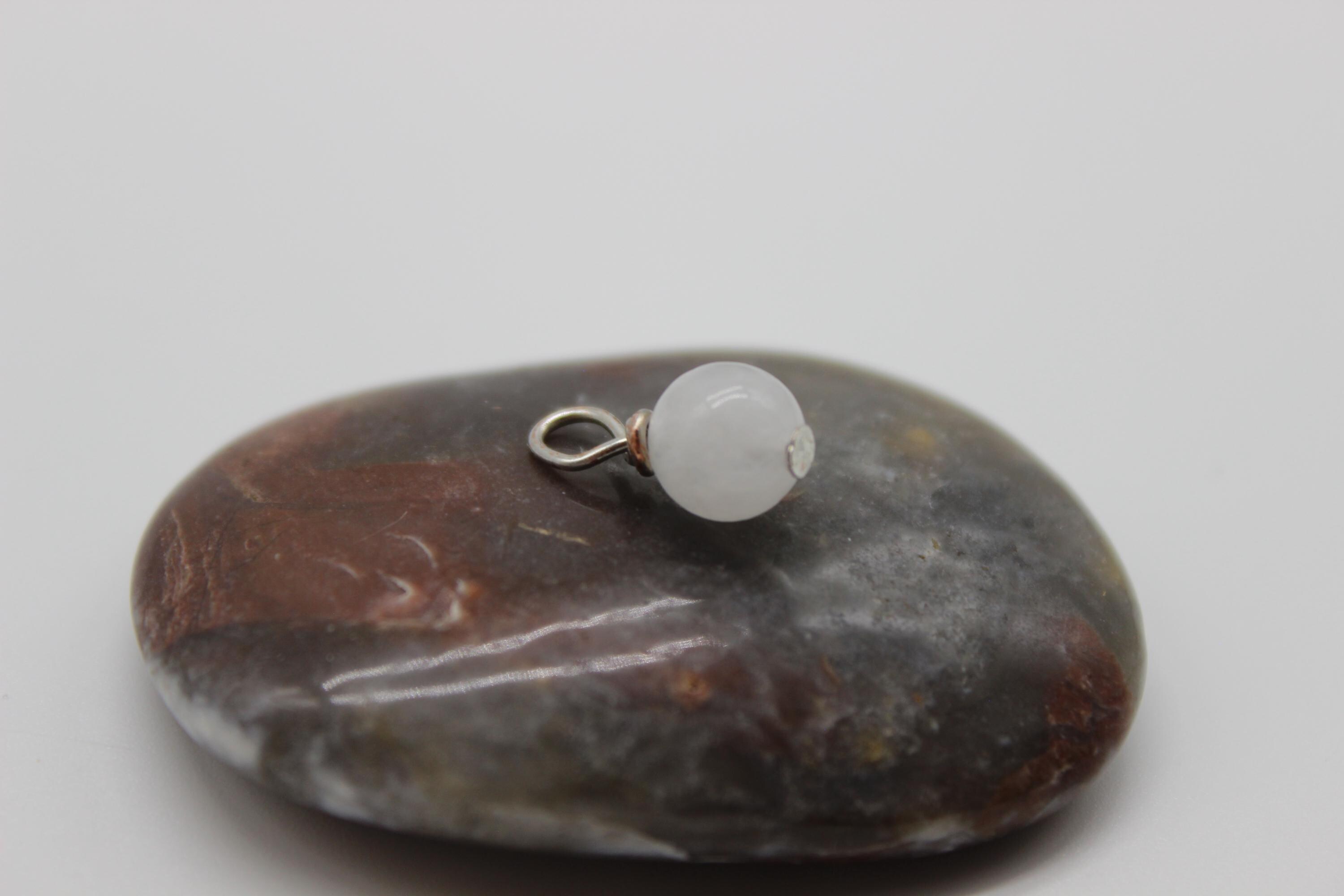 Snow Quartz 8mm Jewelry Milky Snow Quartz Necklace Quartz Crystal ...