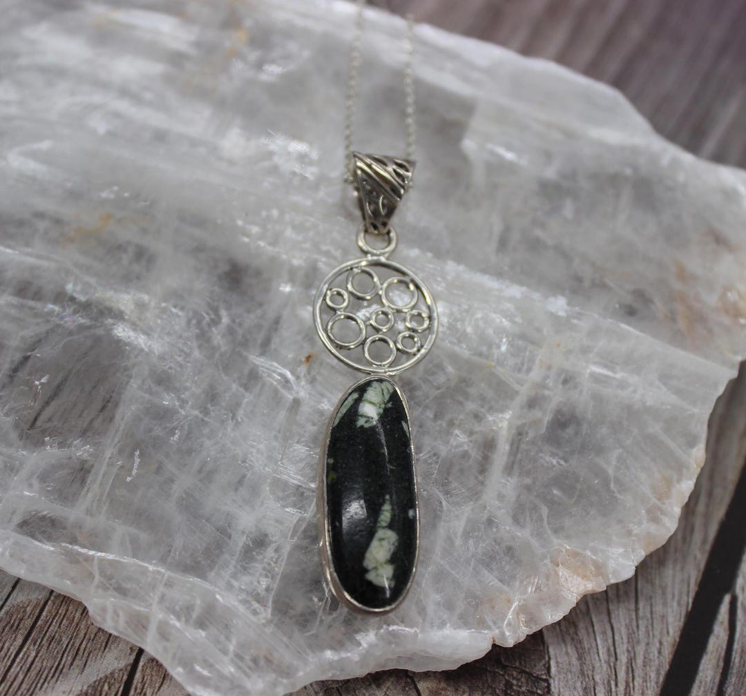 Rare Stonehenge Bluestone Necklace Sterling Silver Preseli Bluestone ...