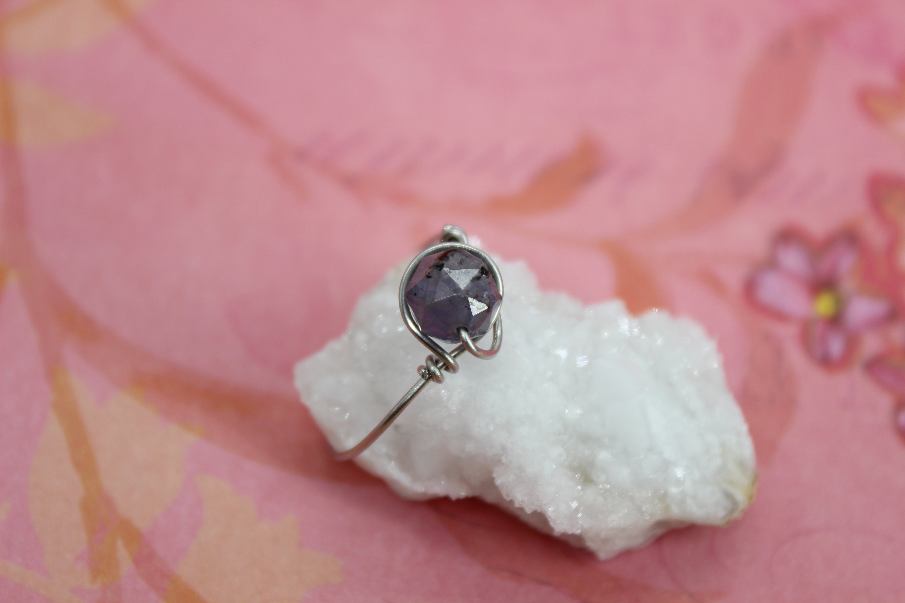 Crystal Ring Jewelry, Stainless Steel Lightweight Ring, Delicate Silver ...