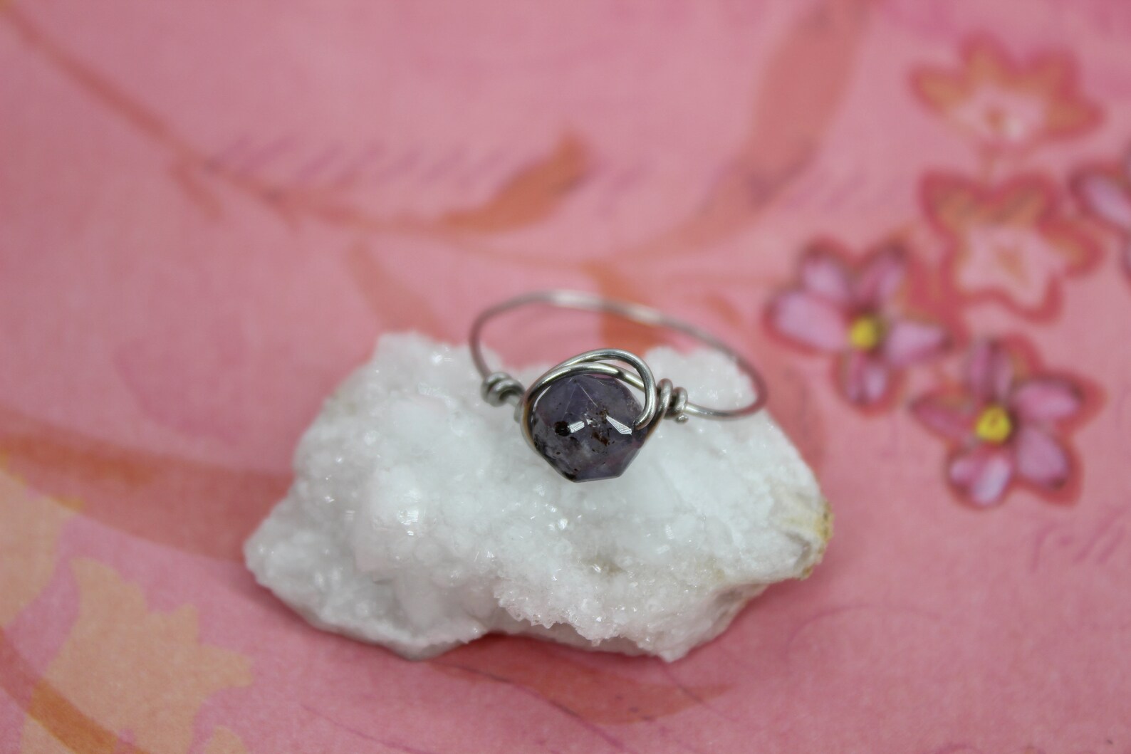Crystal Ring Jewelry, Stainless Steel Lightweight Ring, Delicate Silver ...