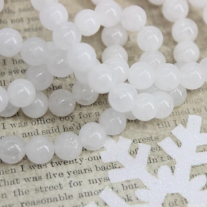 Snow Quartz 8mm Jewelry Milky Snow Quartz Necklace Quartz Crystal ...