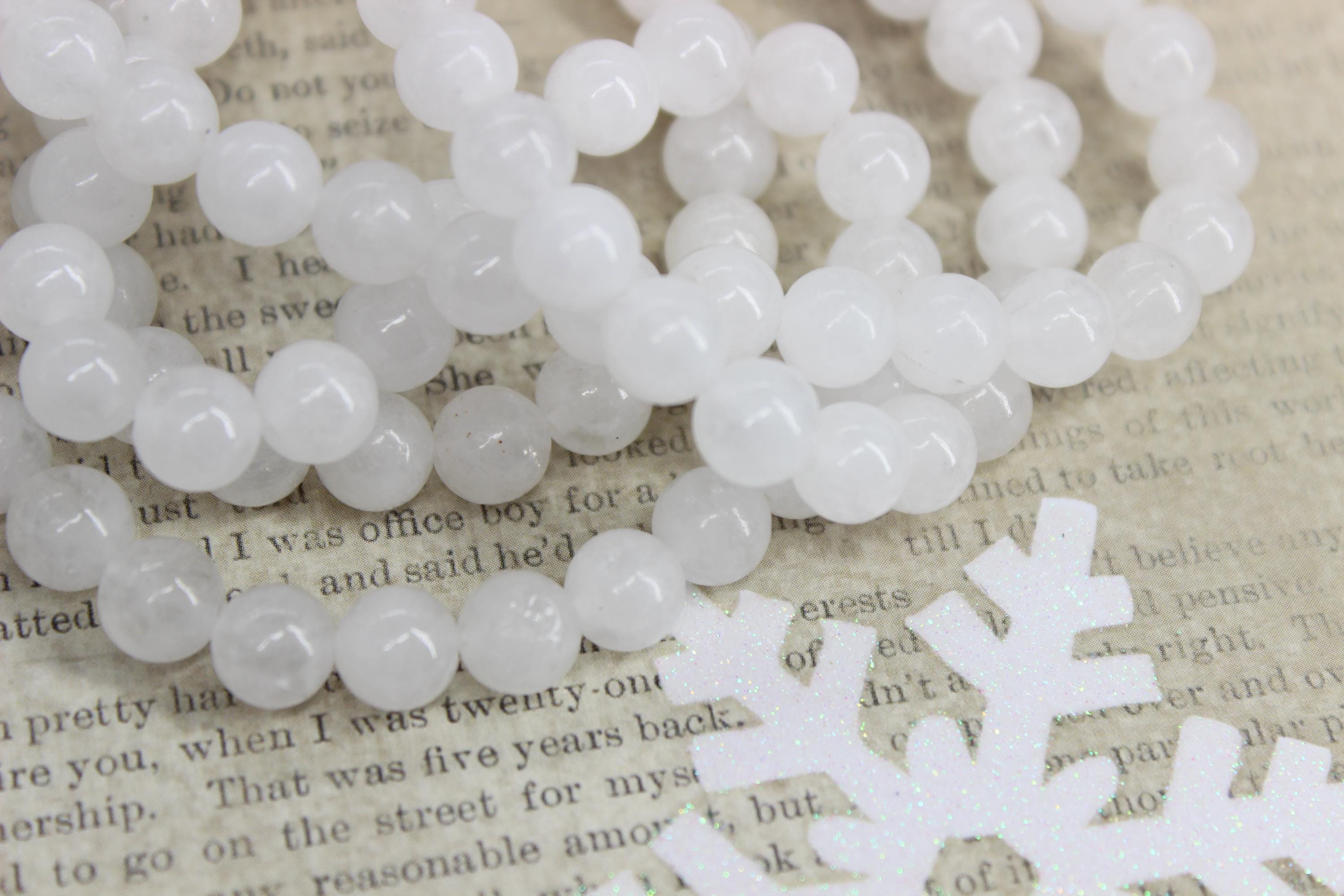 Snow Quartz 8mm Jewelry Milky Snow Quartz Necklace Quartz Crystal ...