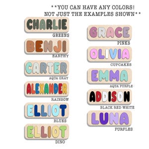 Custom Wooden Name Puzzle, Personalized Baby Gift, Nursery Decor - Etsy