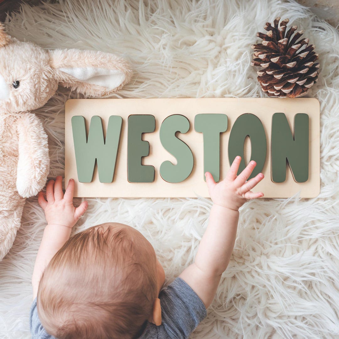 Personalized Name Puzzle, Wooden Name Puzzle, Gifts for Kids, Name ...