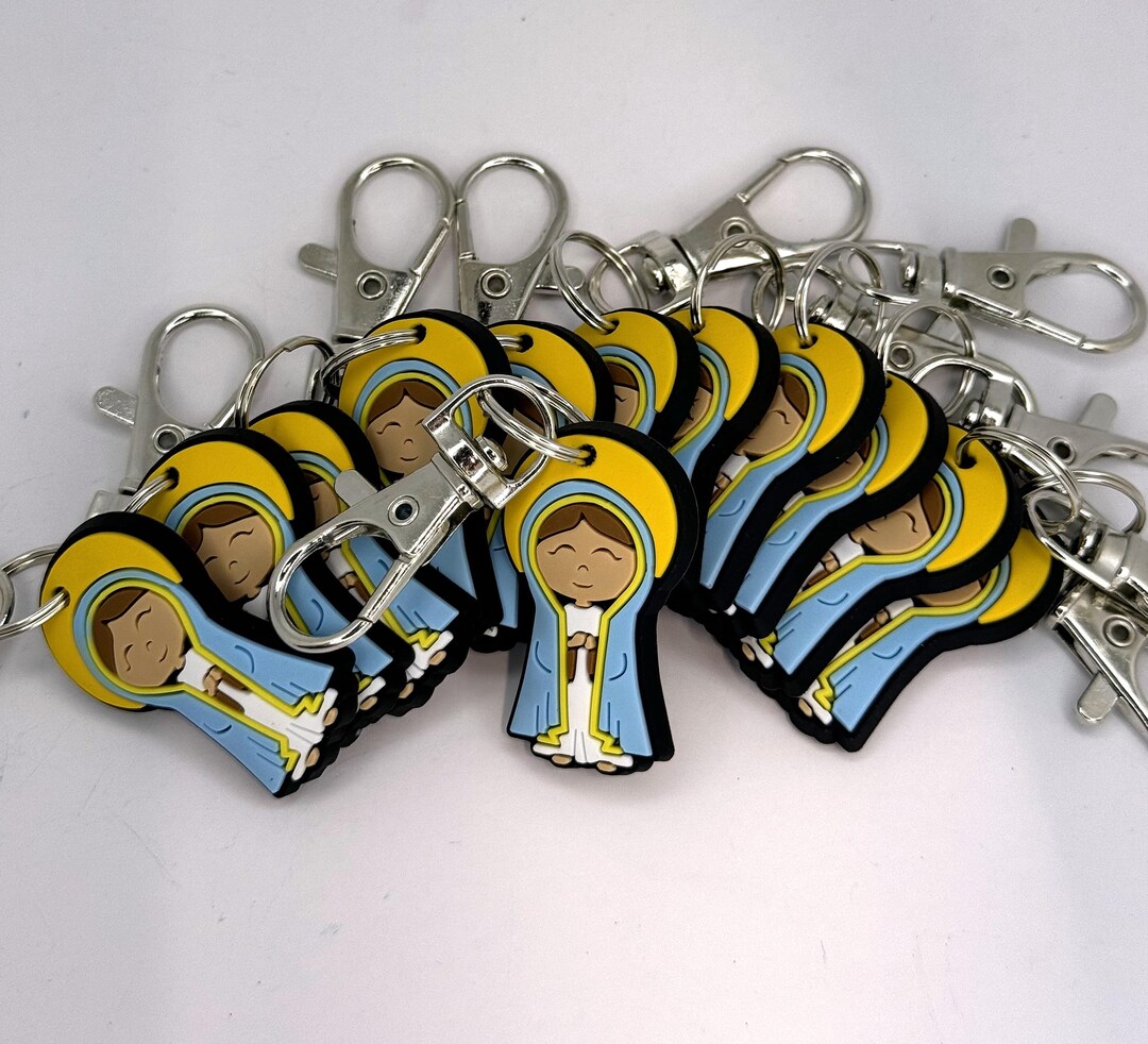 Uplifting Lil Saints Key Chain BULK 12 Pcs COMBO!!! Jesus, Virgin Mary ...