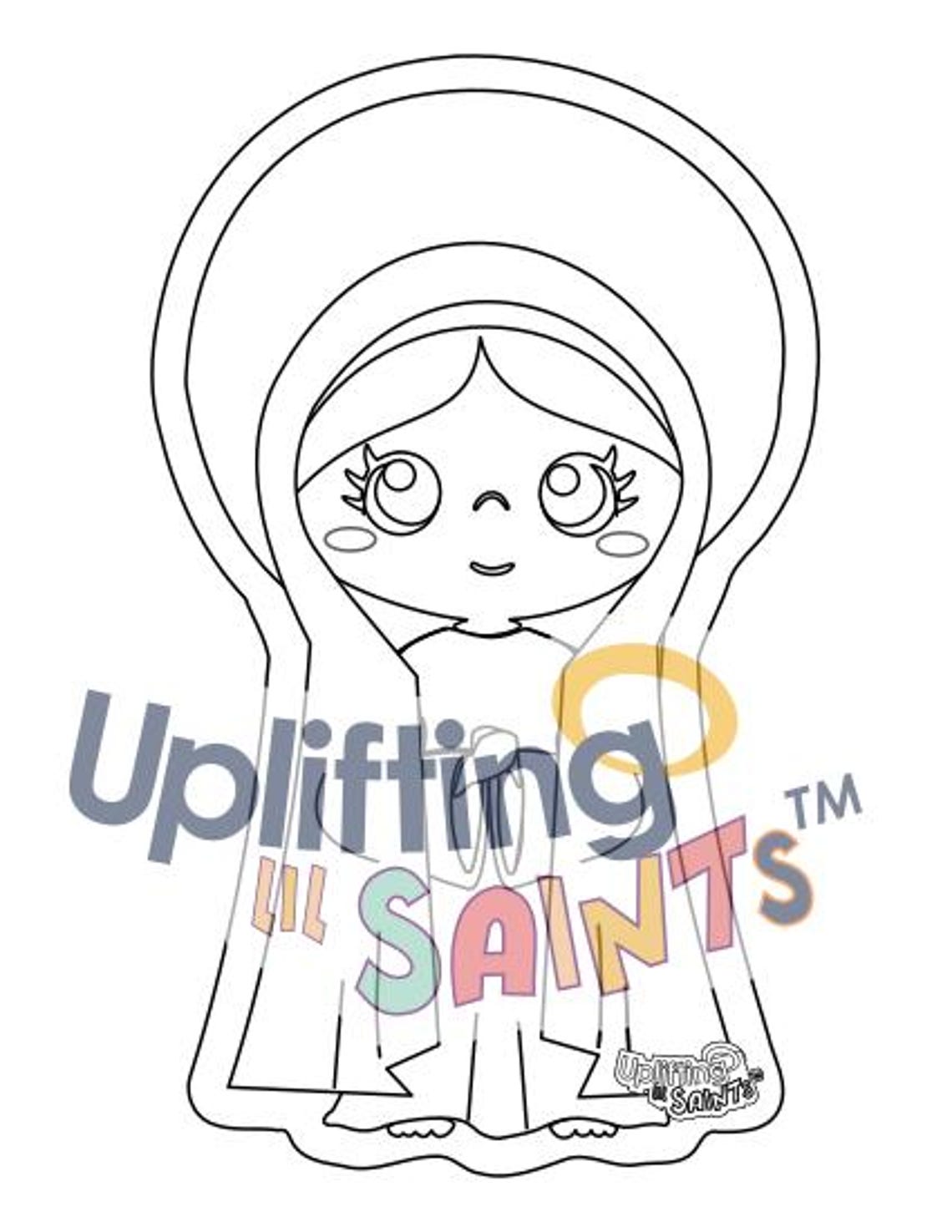 Virgin Mary DIGITAL DOWNLOAD Upliftinglilsaints - Etsy