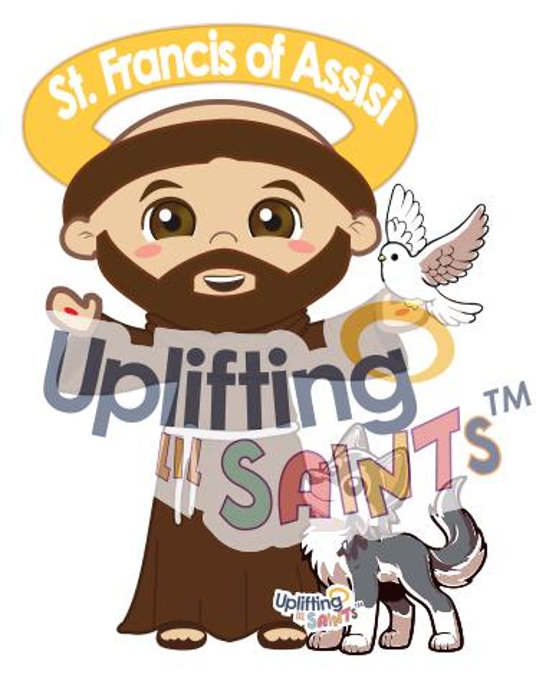 St Francis of Assisi DIGITAL DOWNLOAD Upliftinglilsaints - Etsy