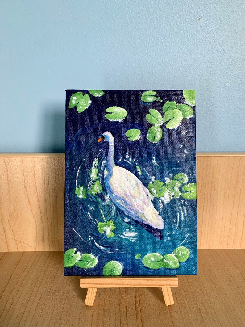 Swan Painting - Etsy
