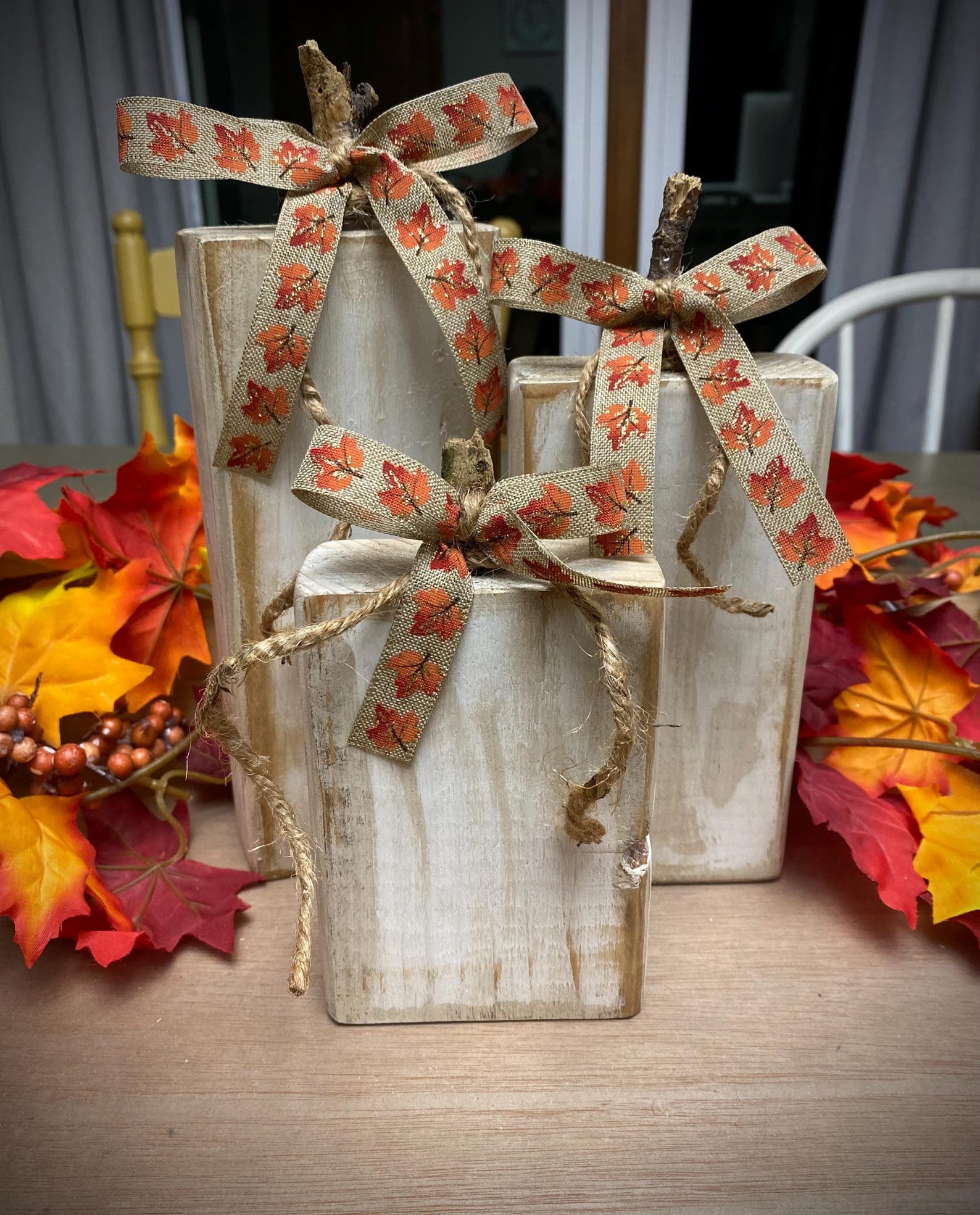 Wood Pumpkins, Wood Pumpkin Set, Fall Decor, Rustic Wood Pumpkins, 2x4 ...