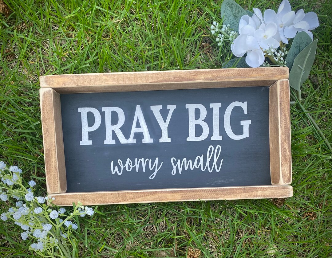 Pray Big Wood Sign, Hand-painted, Religious Decor - Etsy