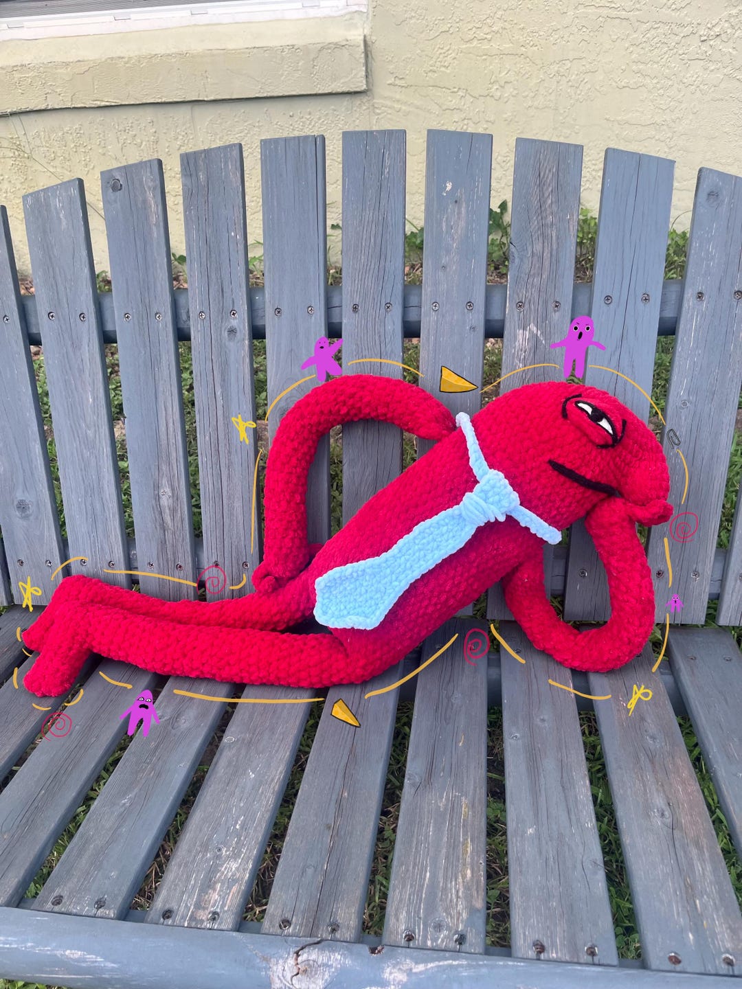 Crocheted Allen From Smiling Friends - Etsy