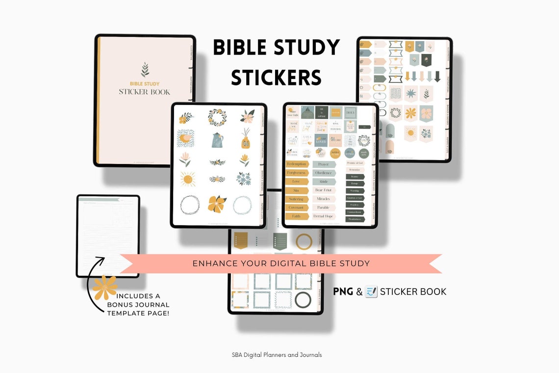 Digital Stickers for Bible Study Goodnotes Stickers Christian Journal ...