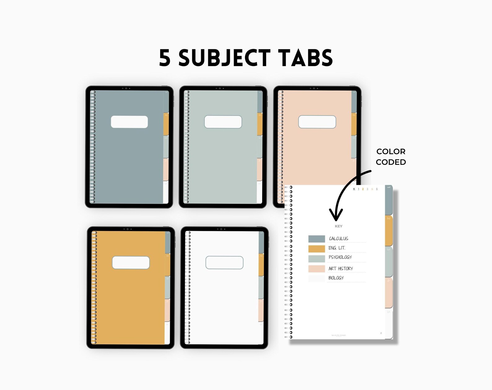 Digital Student Notebook - Goodnotes Notebook - Hyperlinked Notebook ...