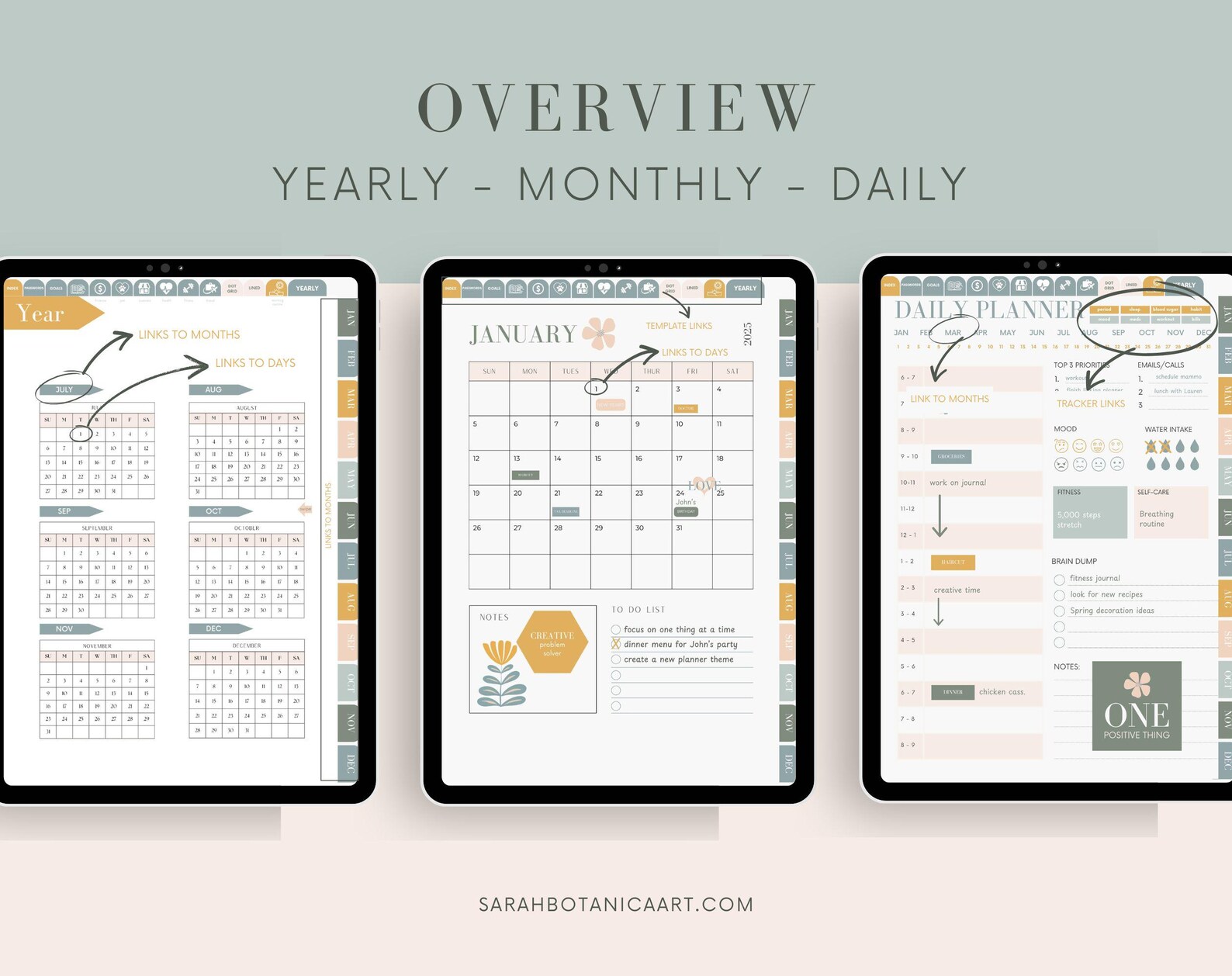 2025 ADHD Life Digital Planner Dated Planner Undated Planner Artistic ...