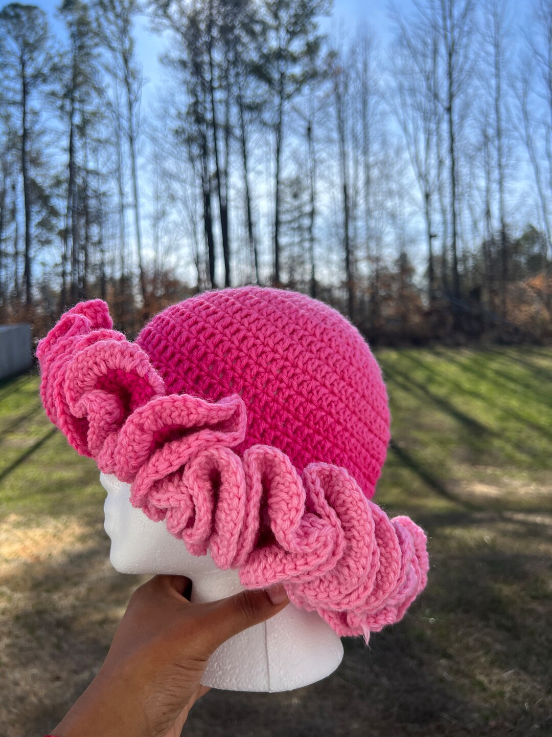 Crochet Ruffle Hat - Etsy