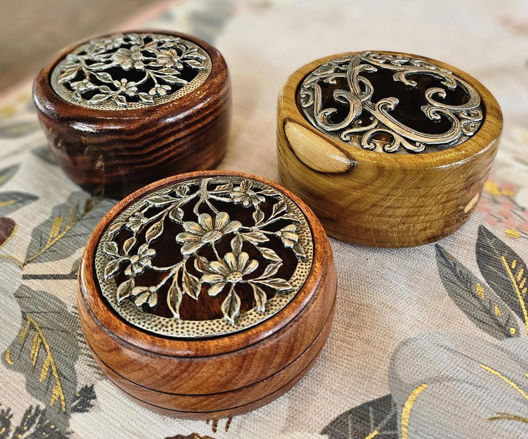 Wood Bowls With Filigree Lid - Etsy