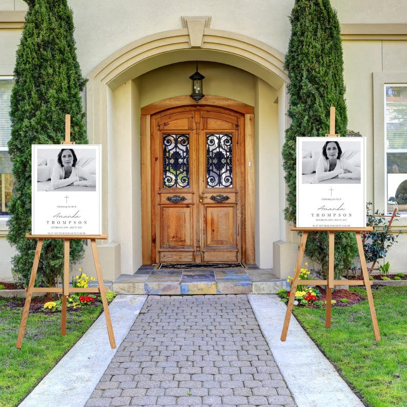 Editable Celebration of Life Sign Custom Memorial Poster in Loving ...