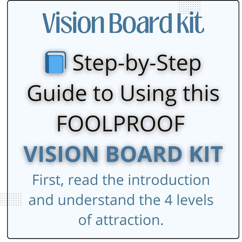 Vision Board With 4 Levels of Attraction: Thought Decree Emotion ...