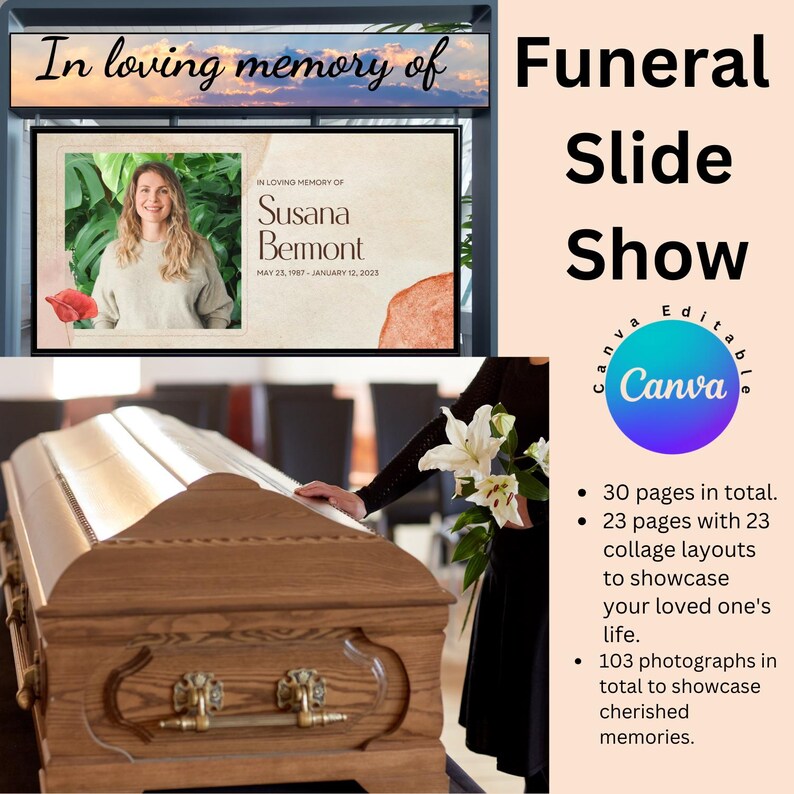 Memorial Slide Show Template for Celebration of Life Presentation ...