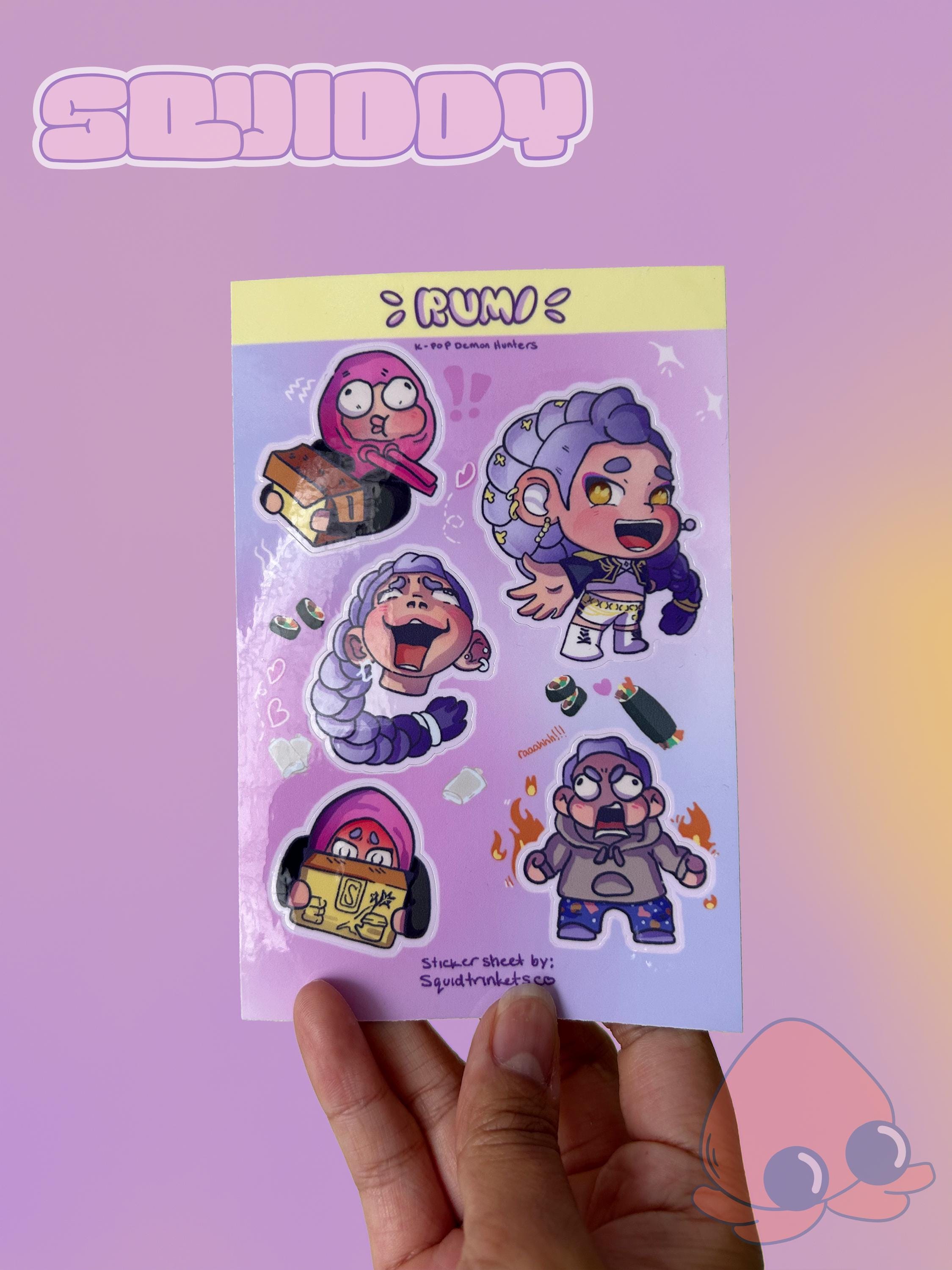 Huntrix Sticker Sheets: K-POP Demon Hunters, Rumi, Mira, Zoey - Etsy Canada