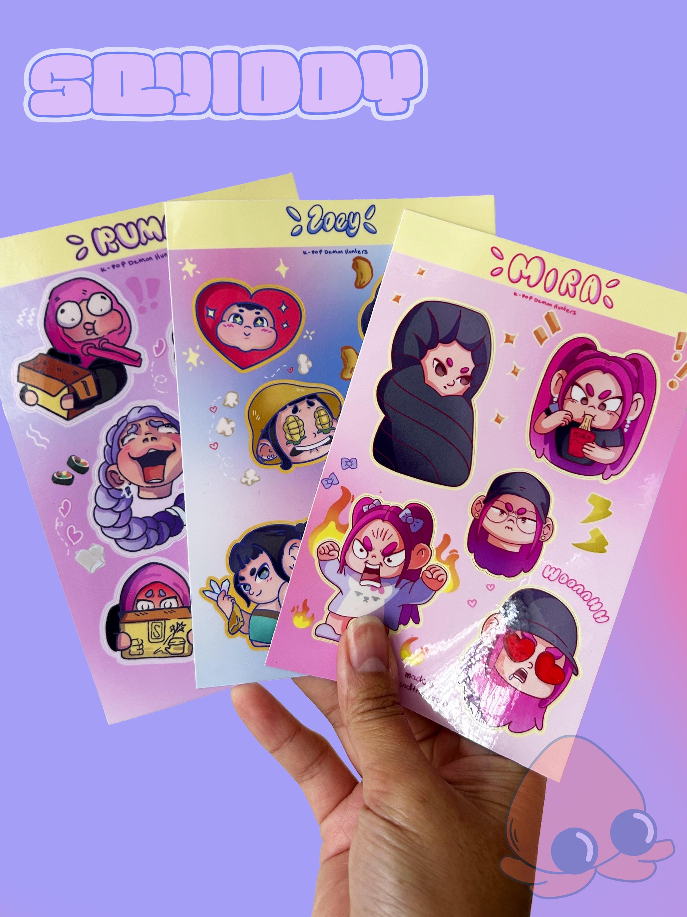 Huntrix Sticker Sheets: K-POP Demon Hunters, Rumi, Mira, Zoey - Etsy Canada
