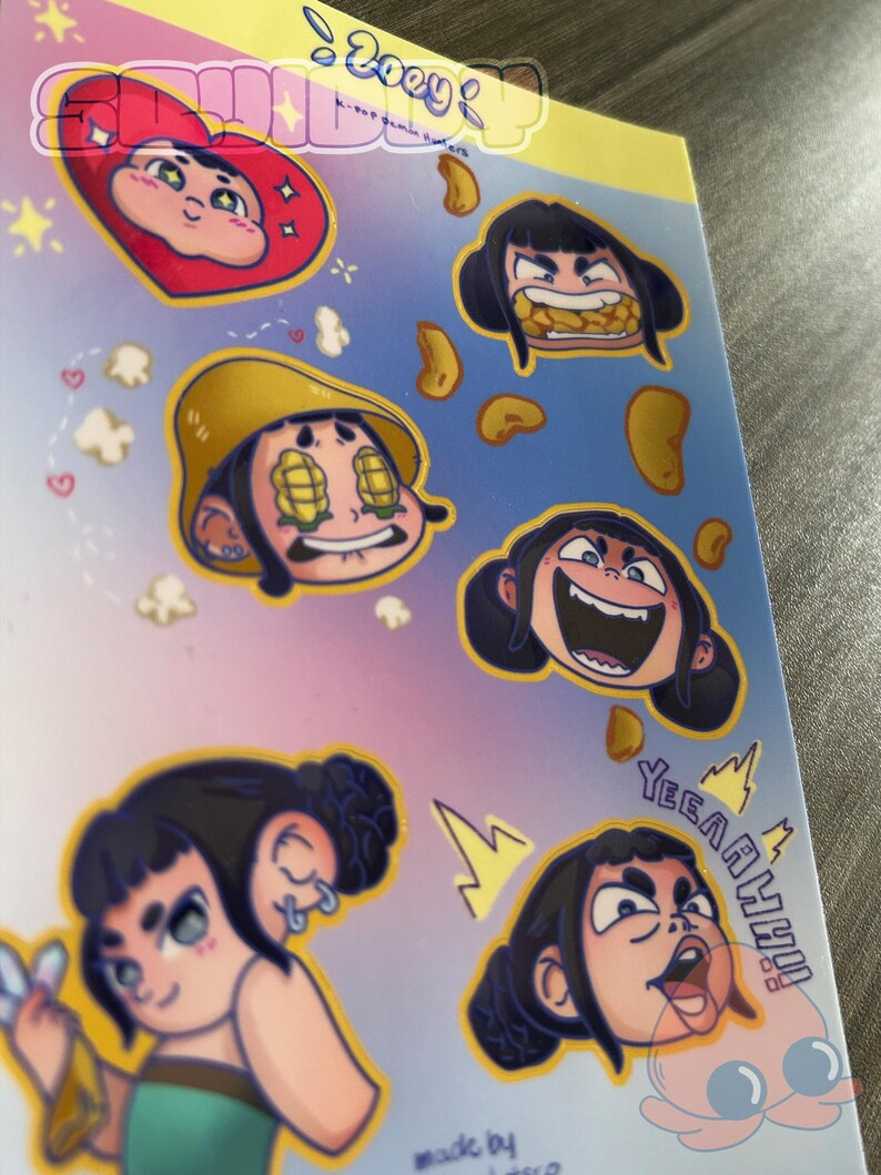 Huntrix Sticker Sheets: K-POP Demon Hunters, Rumi, Mira, Zoey - Etsy Canada